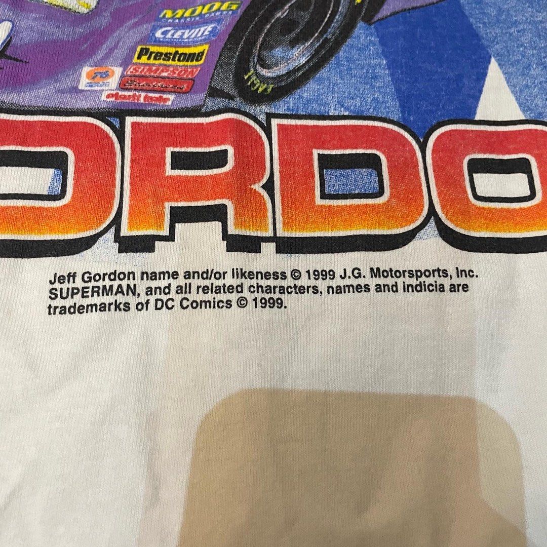 Vintage 1999 Jeff Gordon x Superman Man of Steel Mega Print Nascar ...