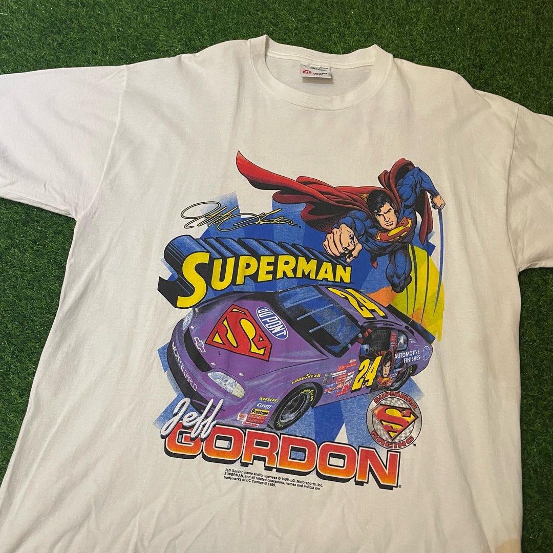 Vintage 1999 Jeff Gordon x Superman Man of Steel Mega Print Nascar ...