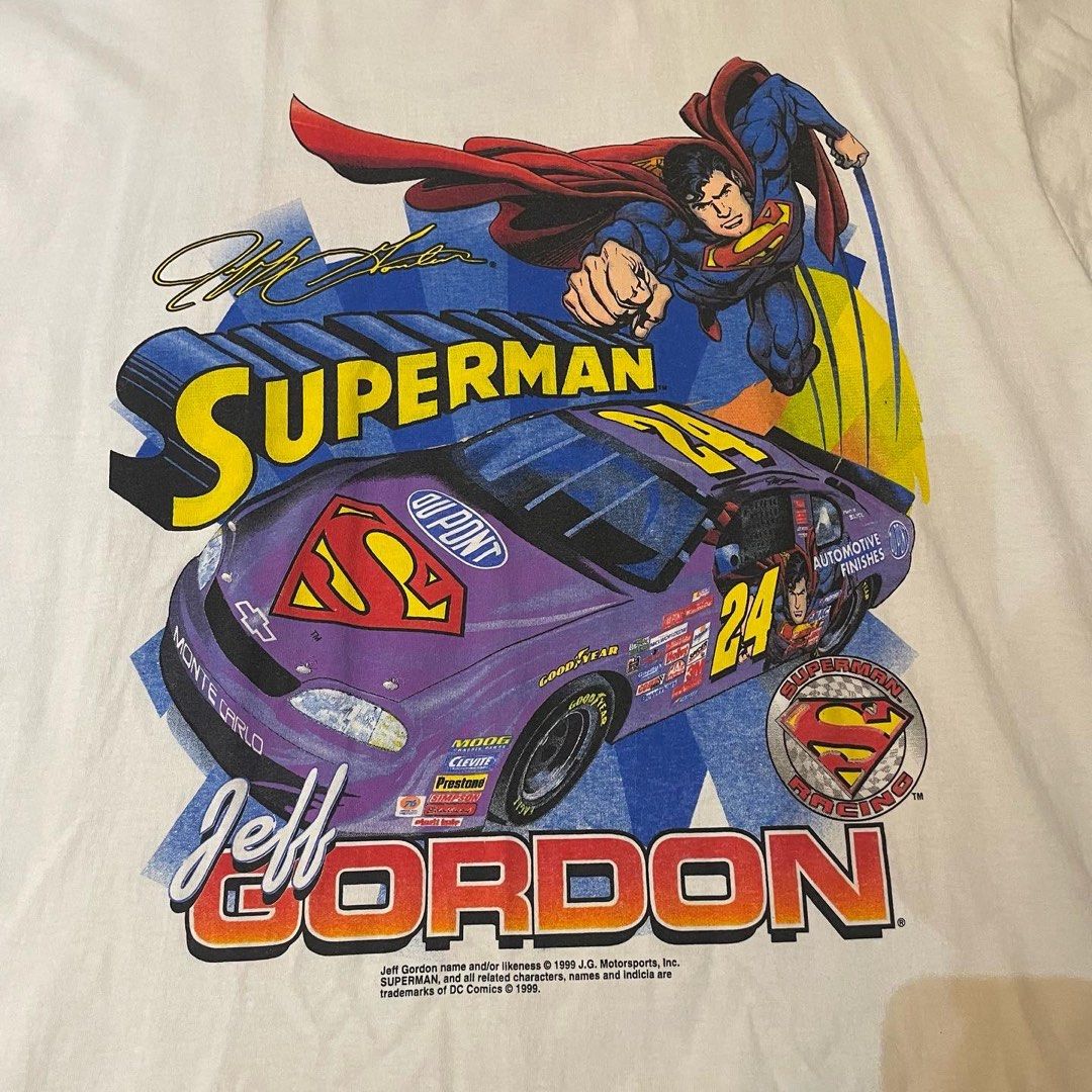 Vintage 1999 Jeff Gordon x Superman Man of Steel Mega Print Nascar ...