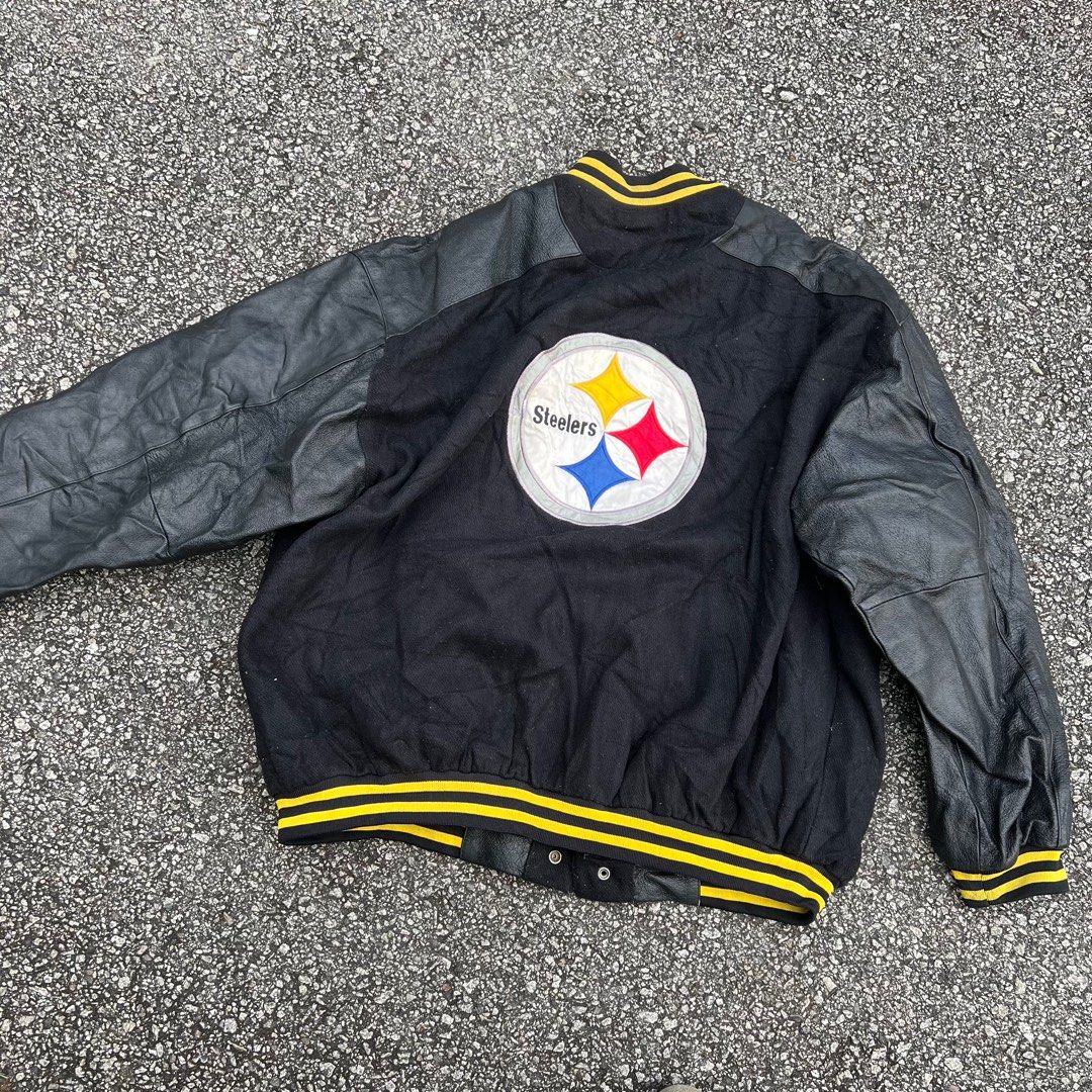Vintage Steelers Varsity Jacket, Men's Fashion, Coats, Jackets and ...