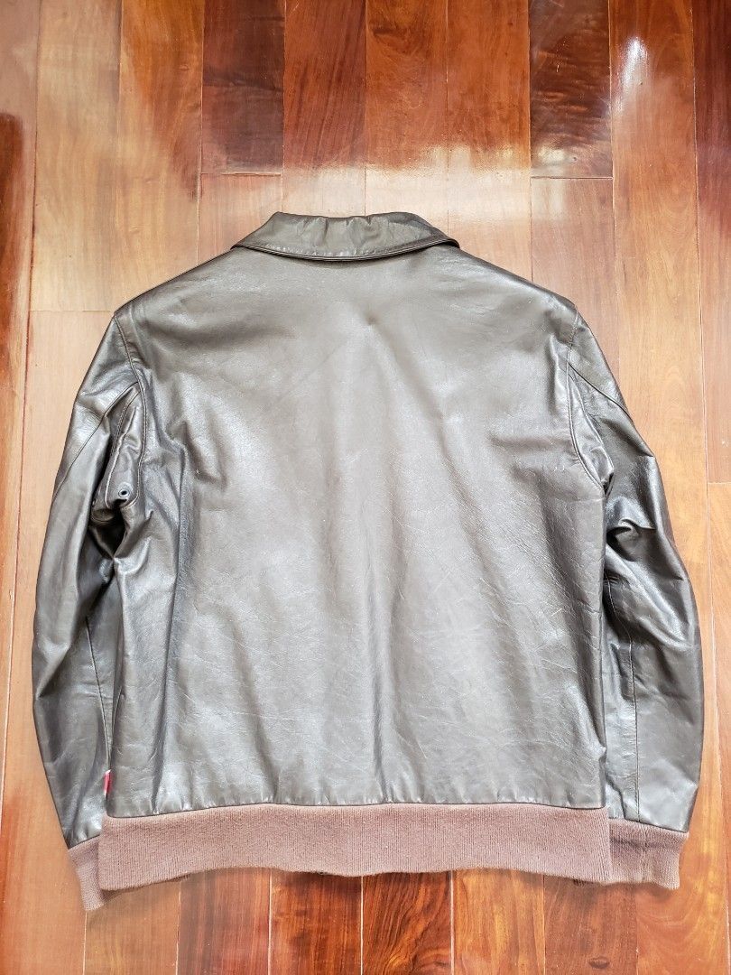 WTAPS A-2 Leather Jacket 馬皮皮褸 羊毛內裡 TSDT-JK18 M碼 日本製 不議價, 男裝, 外套及戶外衣服 - Carousell