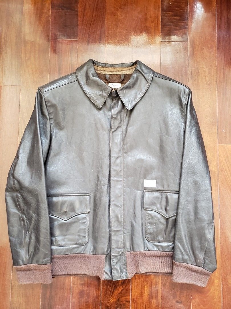 WTAPS A-2 Leather Jacket 馬皮皮褸 羊毛內裡 TSDT-JK18 M碼 日本製 不議價, 男裝, 外套及戶外衣服 - Carousell