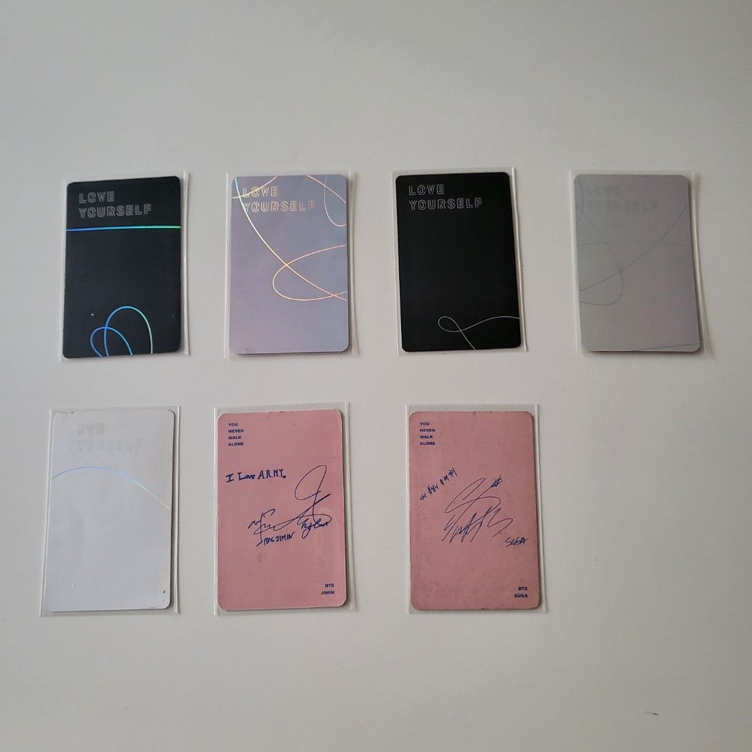 WTS/LFB bts photocards official jimin jin taehyung v suga yoongi love youself her, tear, answer ...