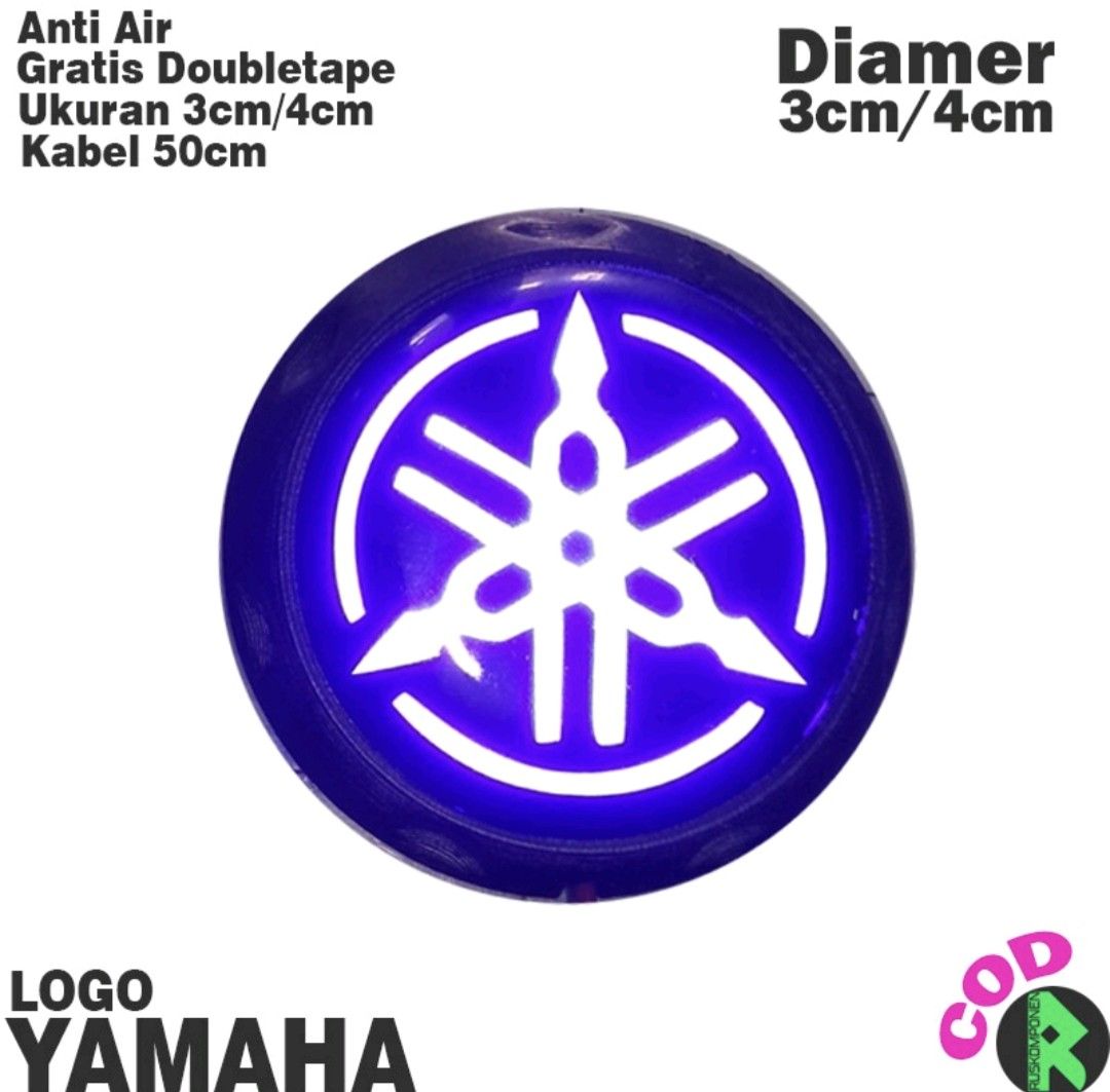 Yamaha LED light logo emblem, Motorcycles, Motorcycle Accessories on ...