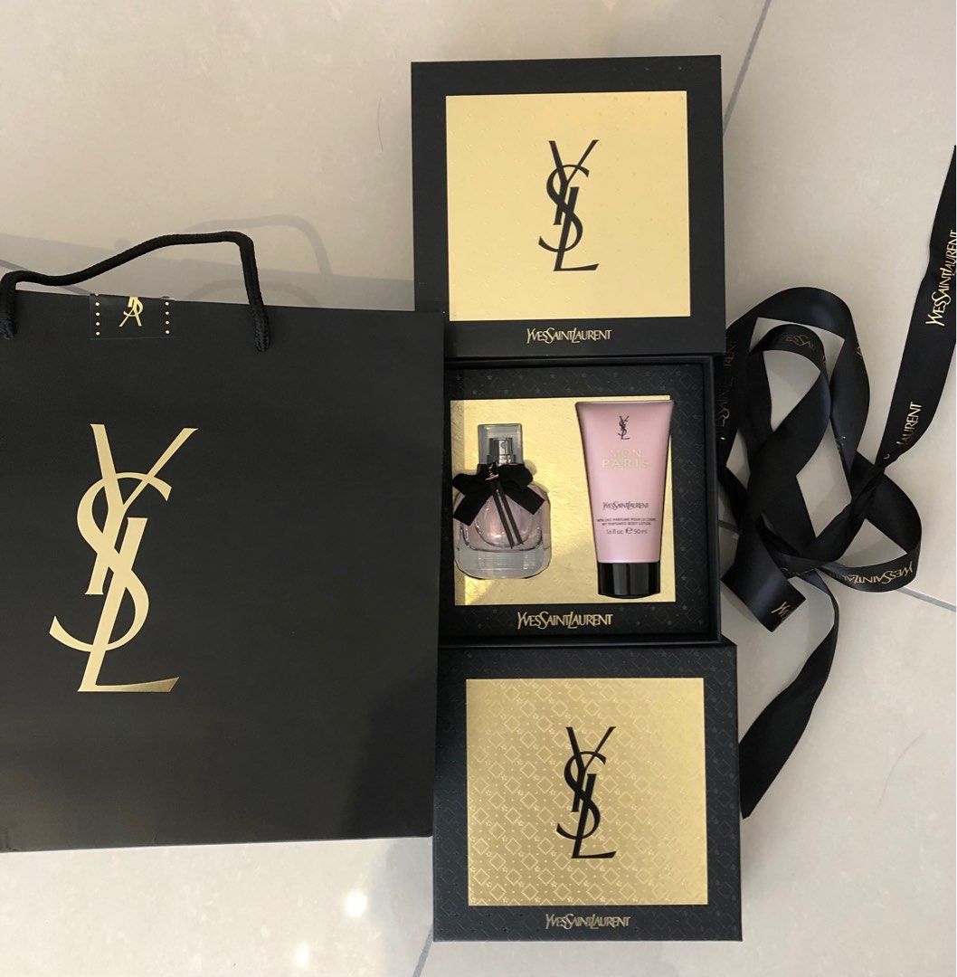 YSL Mon Paris set Parfum body lotion, Beauty & Personal Care, Fragrance ...