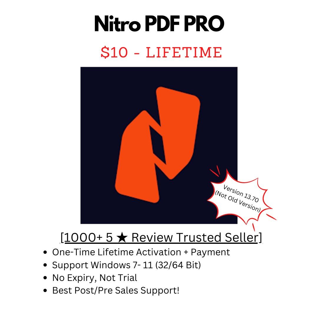 [1100+ reviews] Nitro PDF Pro Lifetime Windows, Computers & Tech, Parts ...