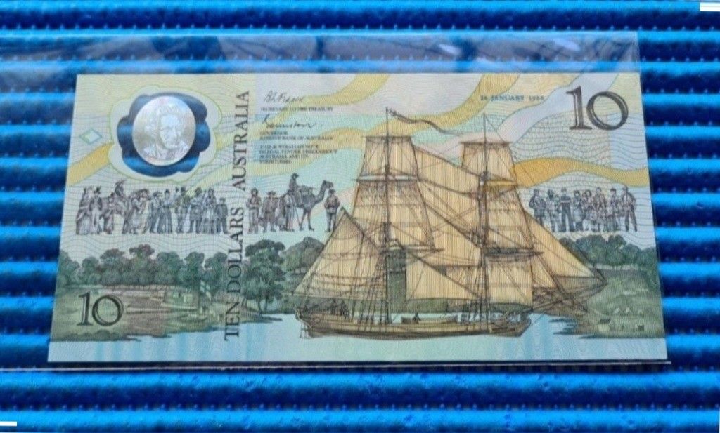 1988 Australia $10 Aboriginal Culture & First Fleet Commemorative ...