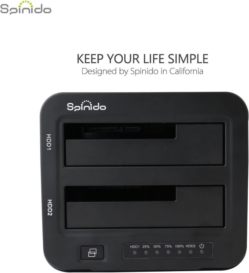 [3449] Spinido HD622 External Hard Drive Docking Station, Computers & Tech, Parts & Accessories ...