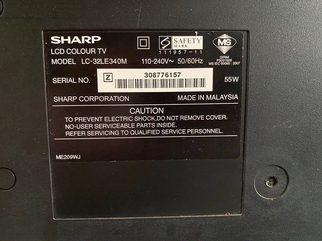 4 years old 32 inch Sharp TV LCD, TV & Home Appliances, TV ...