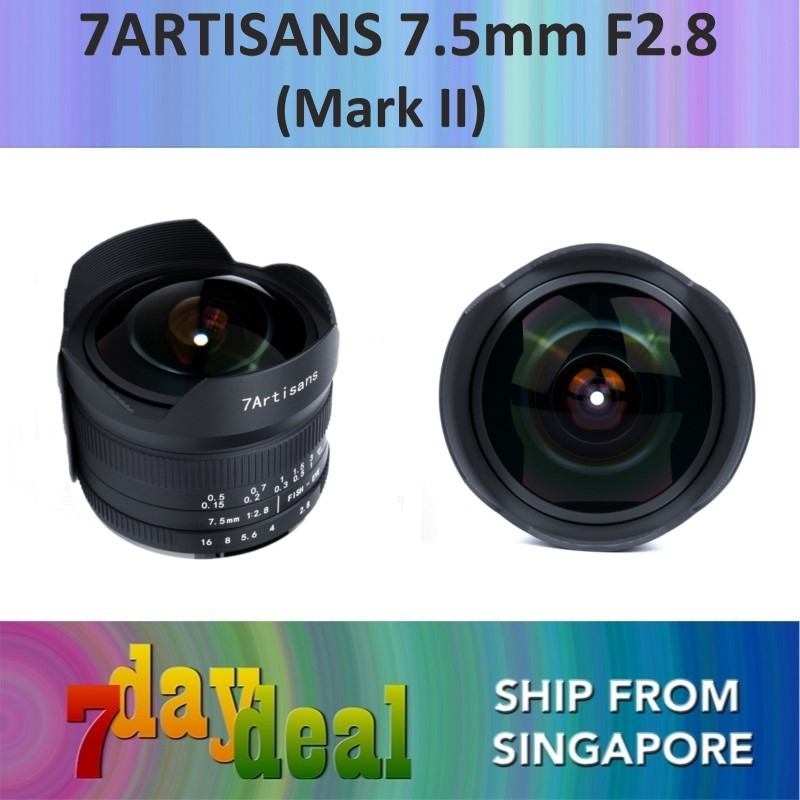 7Artisans 7.5mm f2.8 MK II Fisheye Lens (Sony E, Fujifilm FX, M4/3 mount), Photography, Lens ...