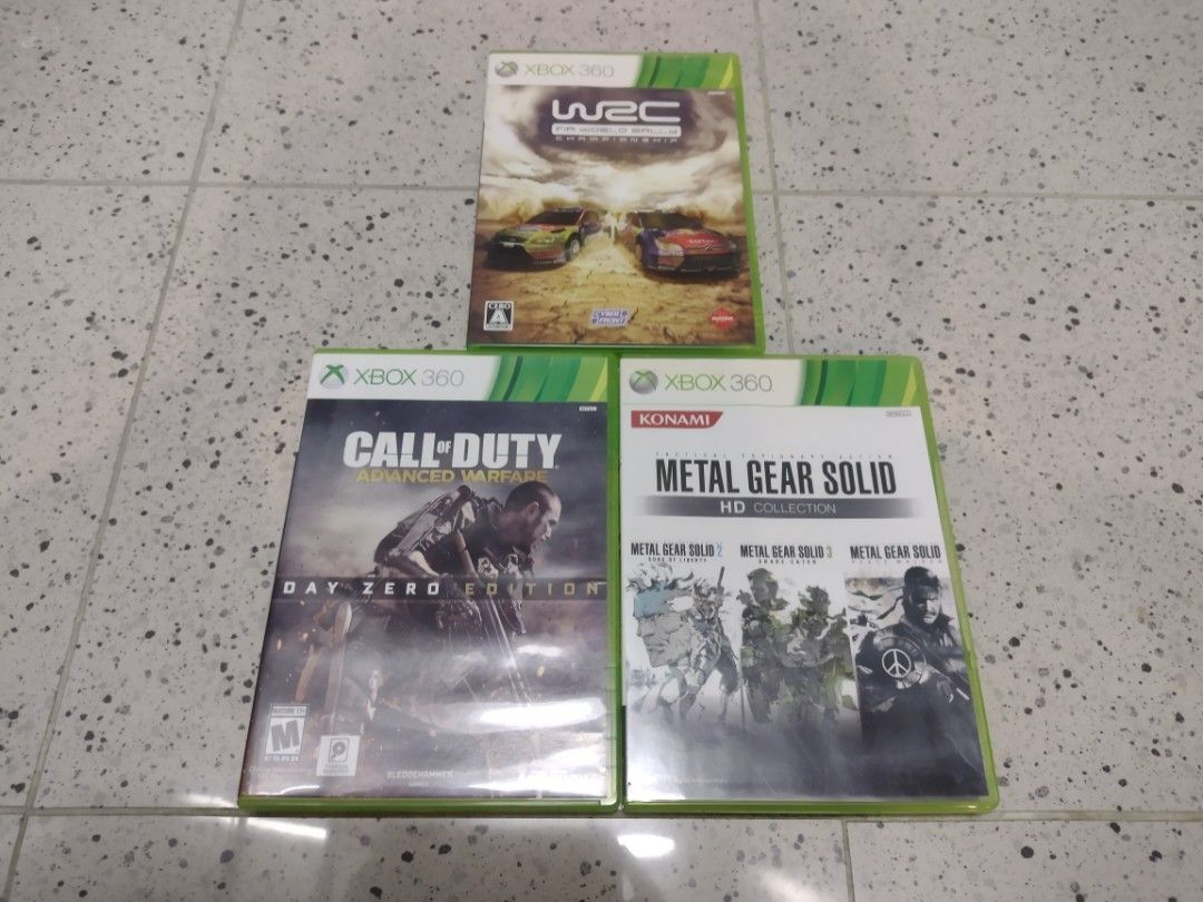 日美版 xbox360 game ( 潛龍諜影 MGS , Call of duty , WRC ) 共3隻, 電子遊戲, 電子遊戲 ...