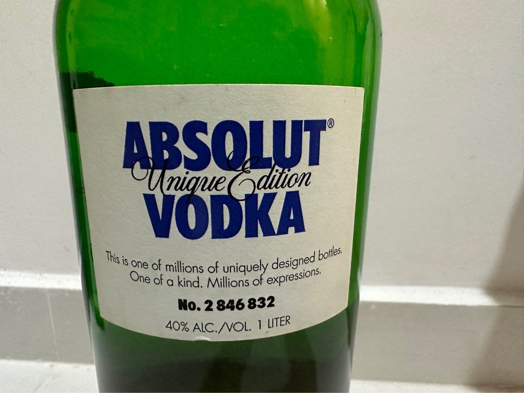Absolut vodka unique edition, Food & Drinks, Alcoholic Beverages on ...
