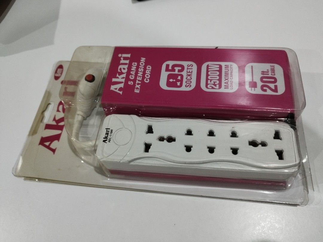 Akari Extension Cord, TV & Home Appliances, Electrical, Adaptors ...