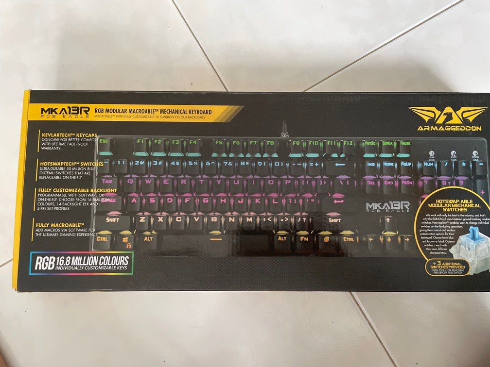 Armaggeddon MKA13R RGB Eagle Mechanical Gaming Keyboard, Computers ...