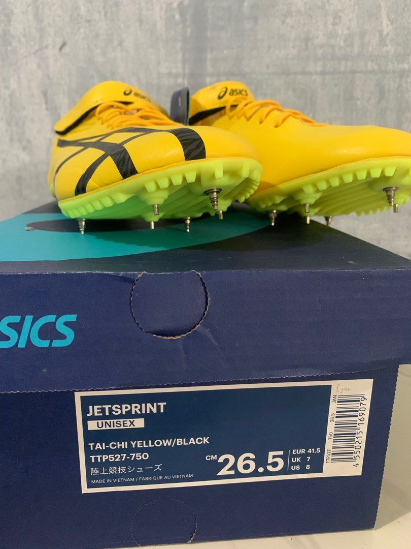 ASICS Track and Field Spike shoes JERSPRINT TTP527 Taichi Yellow x ...