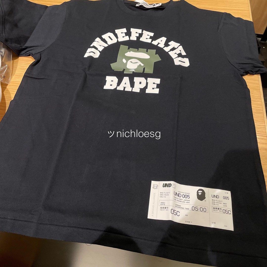 BAPE X UNDEFEATED COLLAB #1, Men's Fashion, Tops & Sets, Tshirts & Polo ...