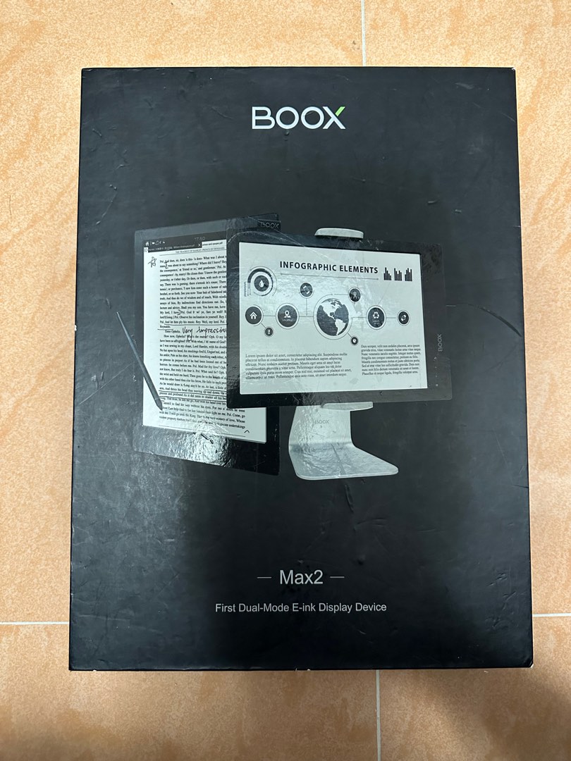 BOOX MAX 2 專業電子閱讀器, 電腦＆科技, 電腦周邊及配件, 電子屏幕 - Carousell