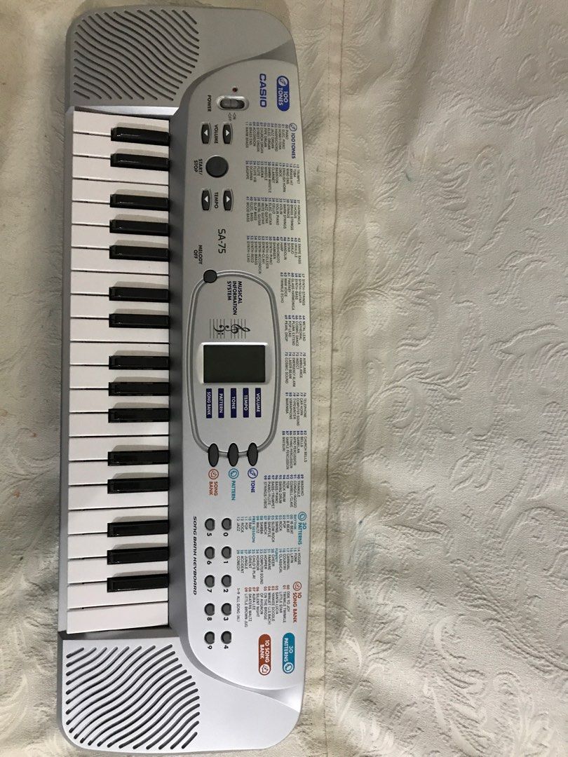Casio SA-75 Electronics Keyboard piano, Hobbies & Toys, Music & Media ...