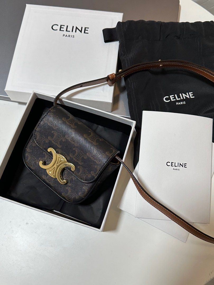 Celine Mini Triomphe ($1200), Luxury, Bags & Wallets on Carousell