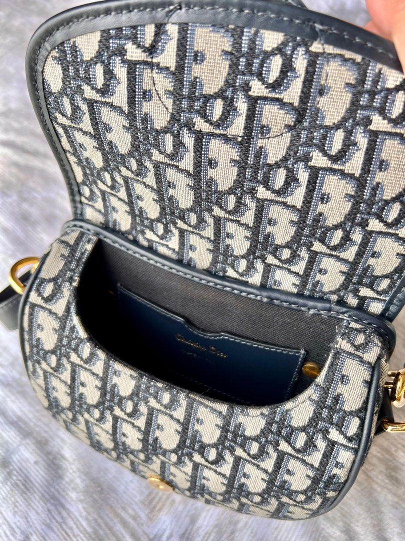 Christian Dior SMALL DIOR BOBBY BAG Blue Dior Oblique Jacquard, Women's ...
