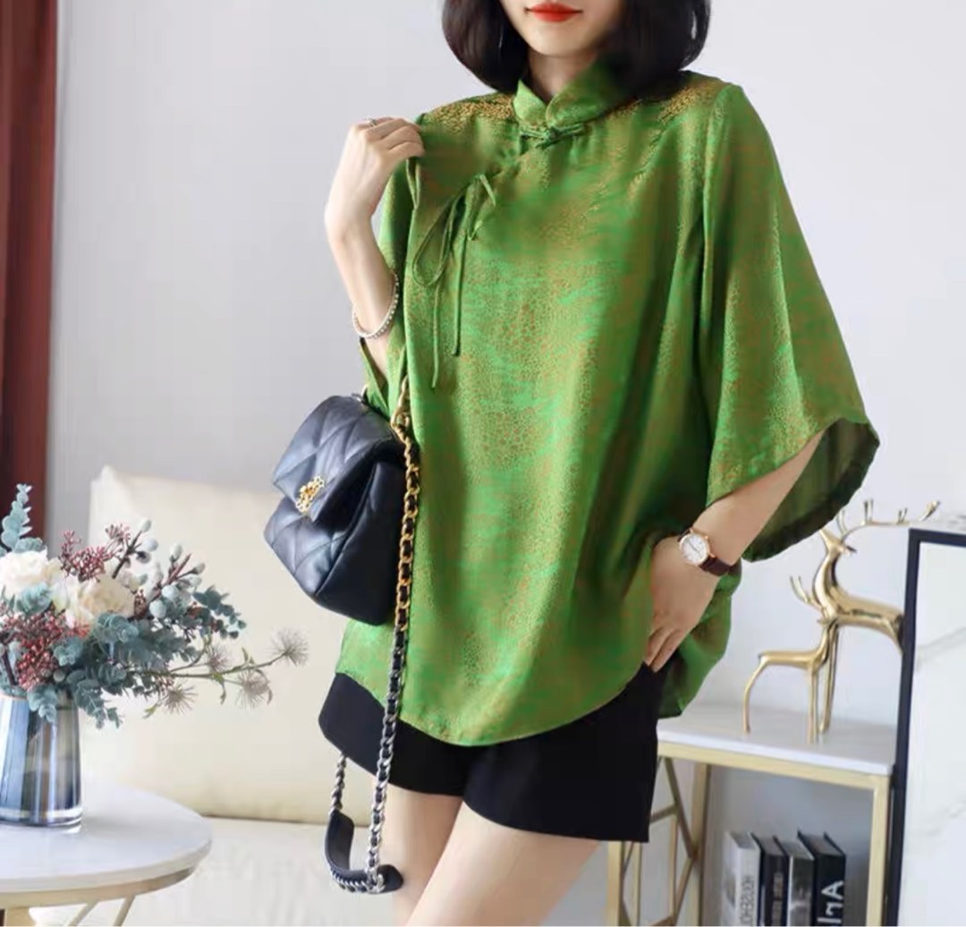 CNY traditional top, Women's Fashion, Tops, Blouses on Carousell