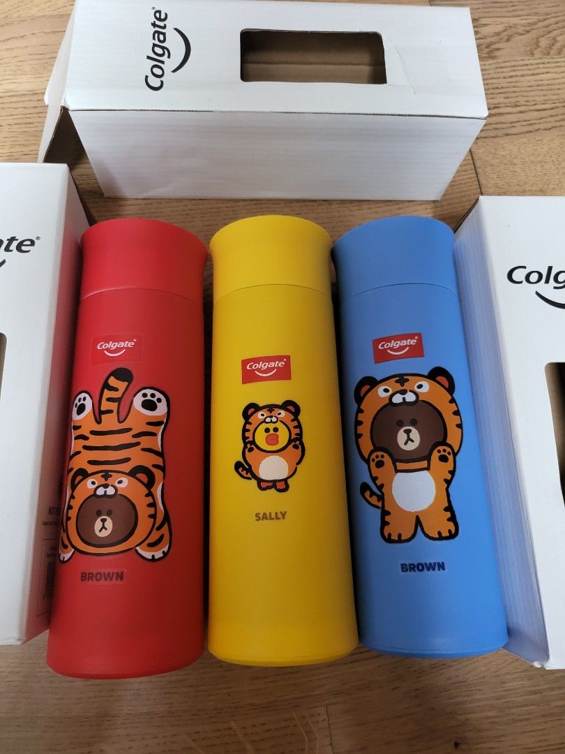 Colgate x Line Friends glass bottle, Furniture & Home Living ...