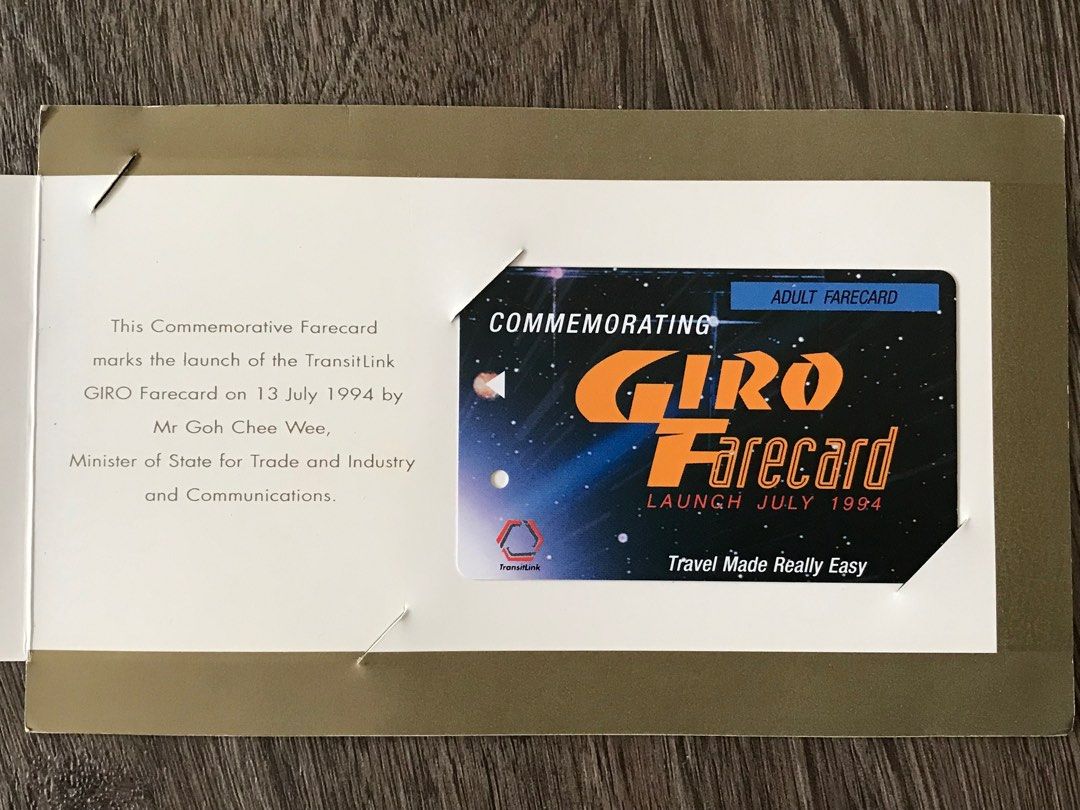 Commemorating Giro Farecard 1994 (Translink), Hobbies & Toys, Memorabilia & Collectibles ...