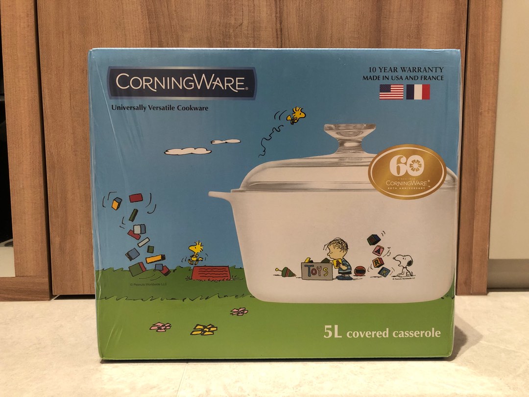 CorningWare Peanuts 5L Covered Casserole, Furniture & Home Living ...