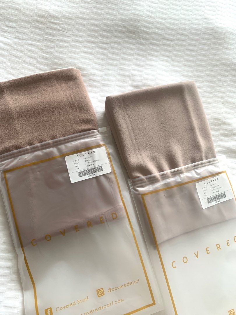 Covered Scarf - truffle , Women's Fashion, Muslimah Fashion, Hijabs on ...