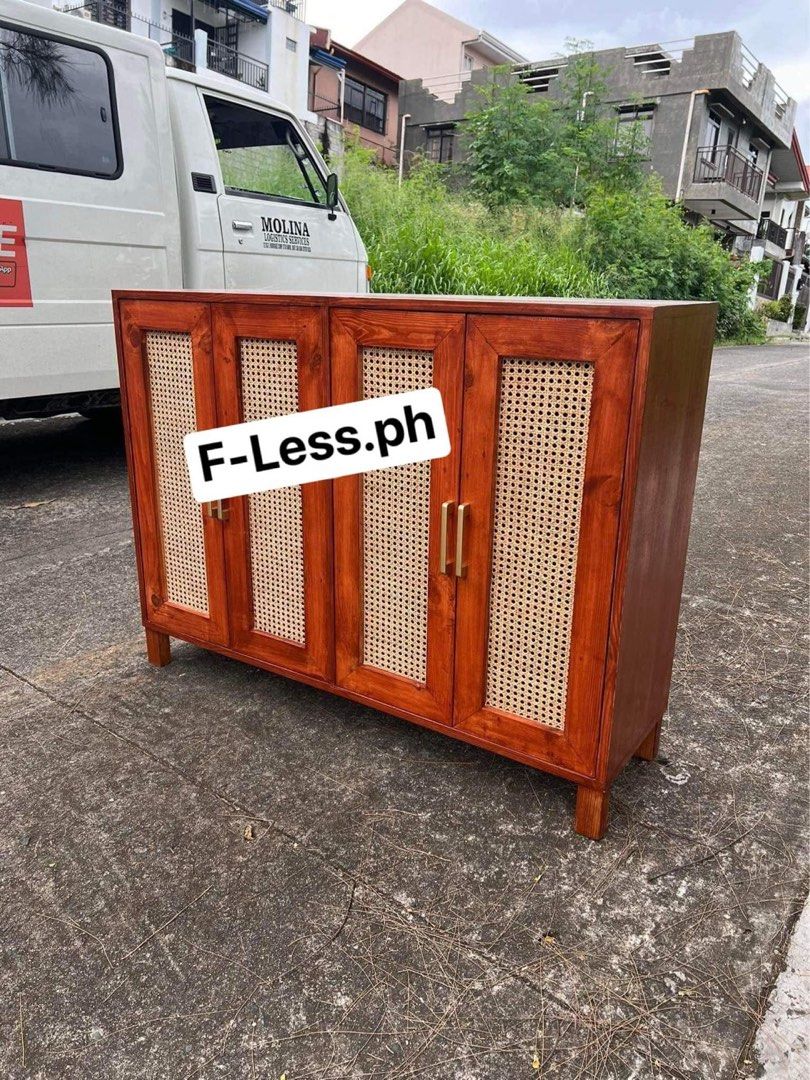 Customized Design Wooden Solihiya shoe cabinet in Mahogany Finished ...