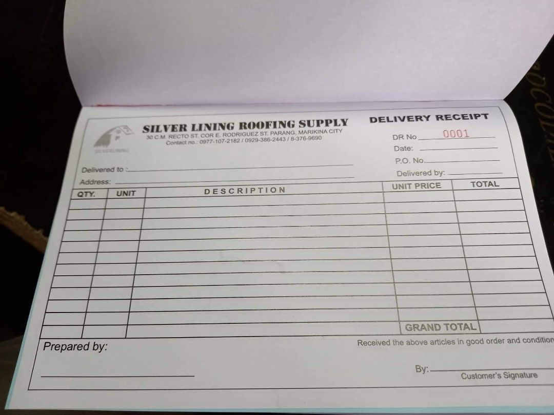 Delivery Receipt, Hobbies & Toys, Stationary & Craft, Other Stationery ...