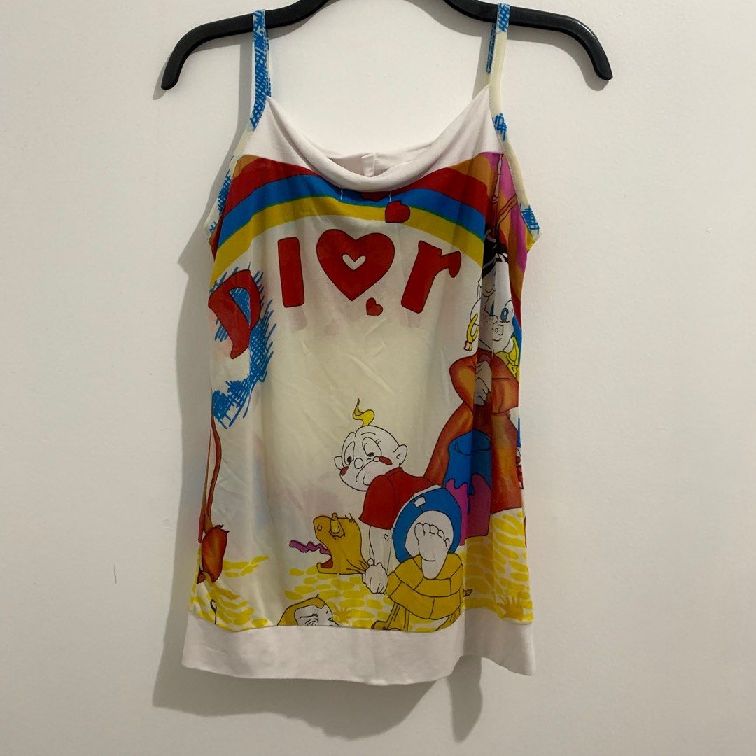 Dior Cartoon Top, Women's Fashion, Tops, Sleeveless on Carousell