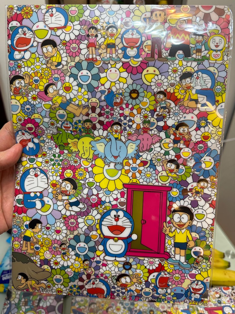 Doraemon - A4 clear file with metal index Takashi Murakami, 興趣及遊戲, 手作 ...