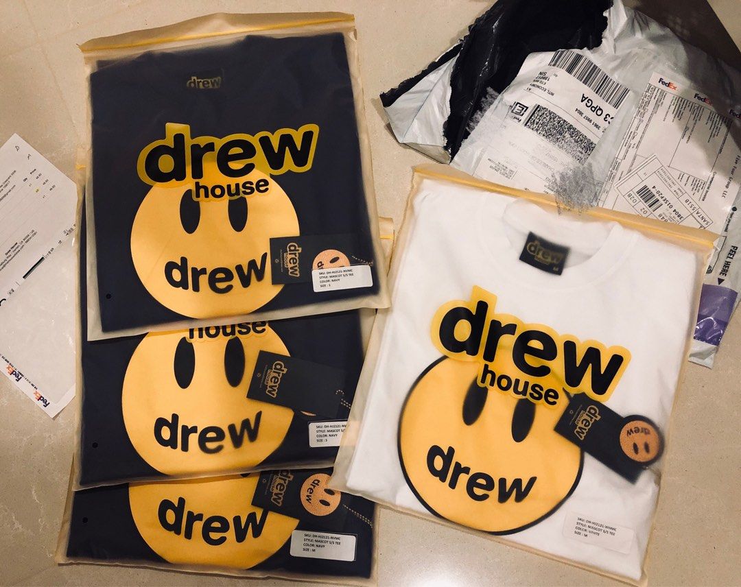 Drew House Tshirts, Men's Fashion, Tops & Sets, Tshirts & Polo Shirts ...