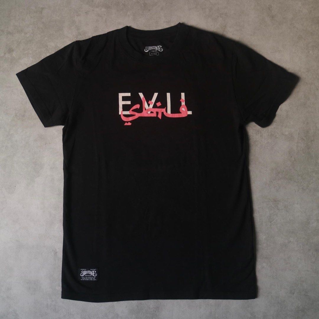 Evil Army X Sabotage, Fesyen Pria, Pakaian , Atasan di Carousell