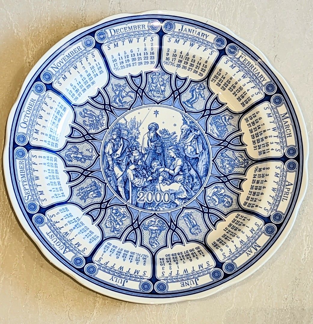 Extremely rare Spode Blue Room Calendar Plate 2000, Furniture & Home ...