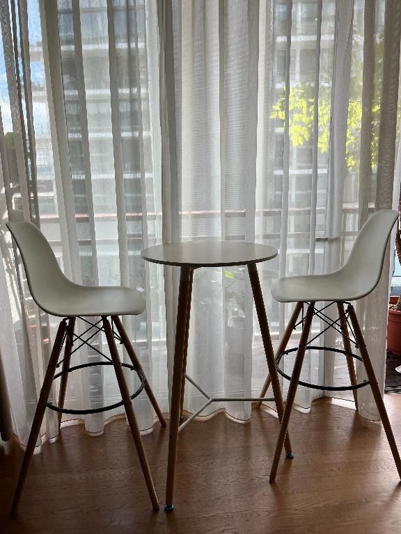 Bar table + Two Chairs Set/ Balcony table set/ Outdoor table set ...