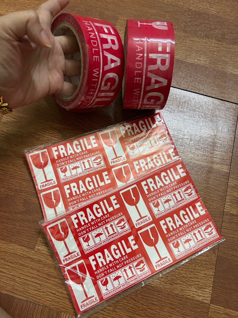 Fragile tape & sticker, Hobbies & Toys, Stationery & Craft, Stationery ...