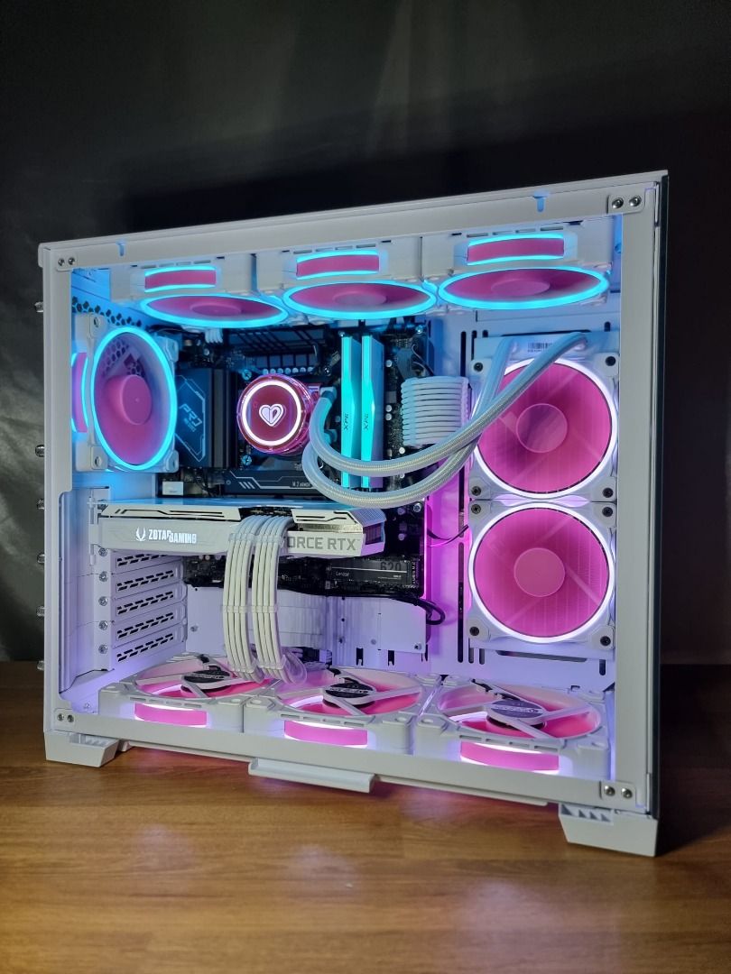 [FREE DELIVERY] PINK CUSTOM GAMING PC / INTEL I5 12400F + 3060 TI TWIN ...