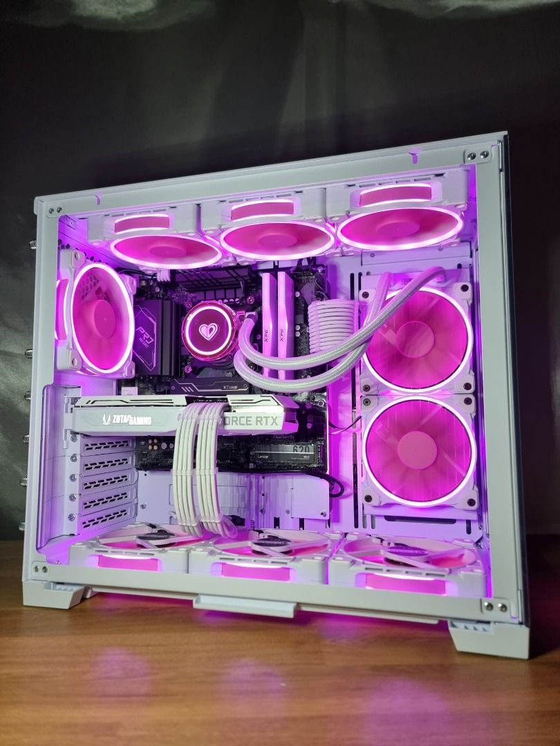 [FREE DELIVERY] PINK CUSTOM GAMING PC / INTEL I5 12400F + 3060 TI TWIN ...