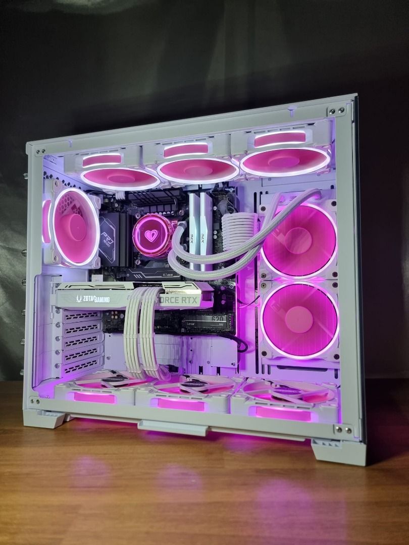 [FREE DELIVERY] PINK CUSTOM GAMING PC / INTEL I5 12400F + 3060 TI TWIN ...