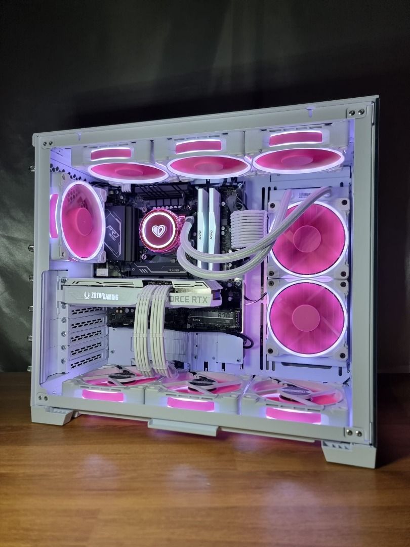 [FREE DELIVERY] PINK CUSTOM GAMING PC / INTEL I5 12400F + 3060 TI TWIN ...
