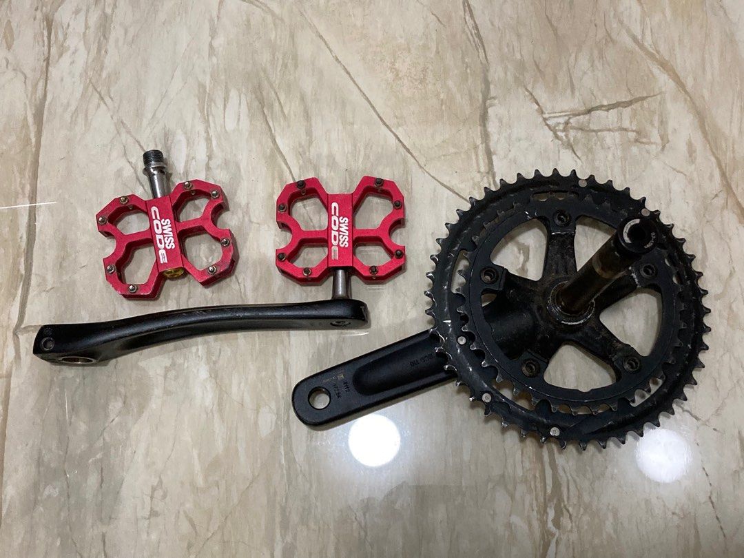FSA Omega Crankset with Swiss Code Pedal, Sports Equipment, Bicycles ...