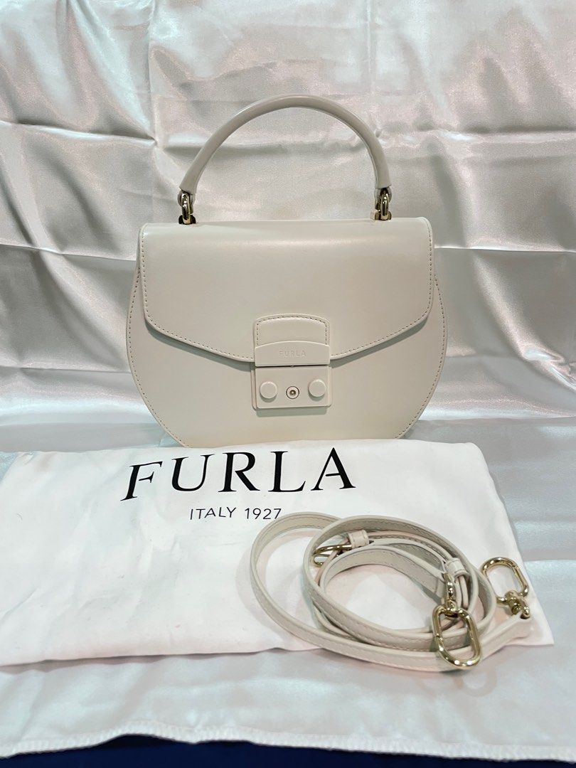 Furla Metropolis in White Talco, Women's Fashion, Bags & Wallets, Cross ...