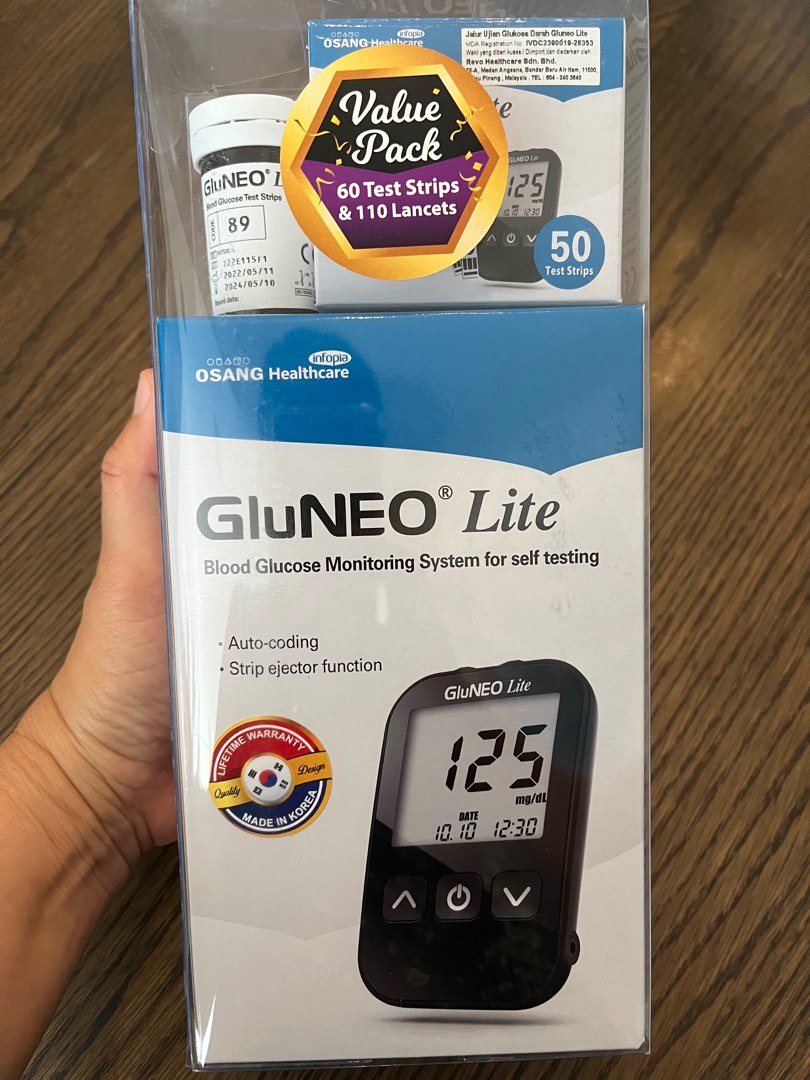 Gluneo lite - blood glucose monitoring system, Health & Nutrition ...
