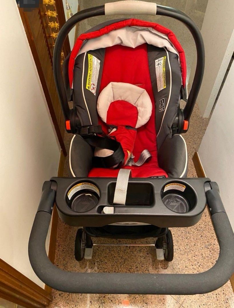 Graco Click & Connect baby/infant car seat with stroller, Babies & Kids ...