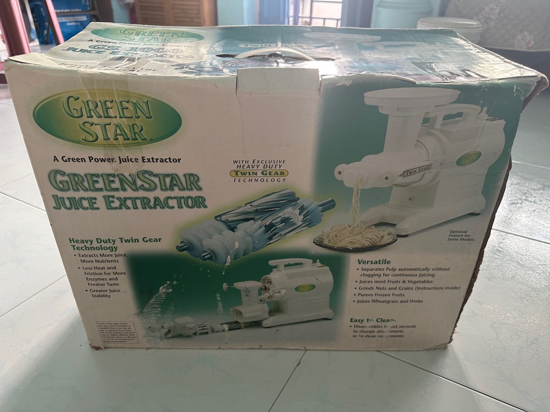 Greenstar GS-1000 Original Slow Masticating Juicer, Twin Gear Cold ...