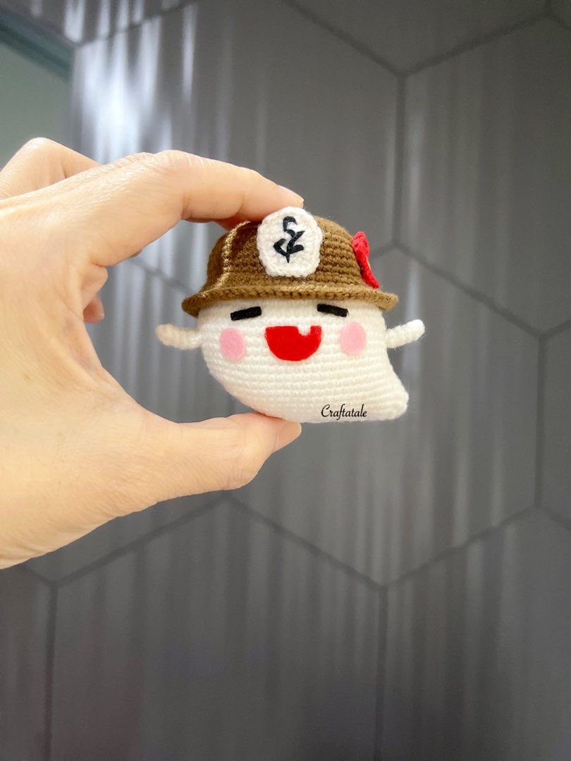 Handmade Crochet Amigurumi Genshin Impact Hu Tao Boo Tao Keychain ...