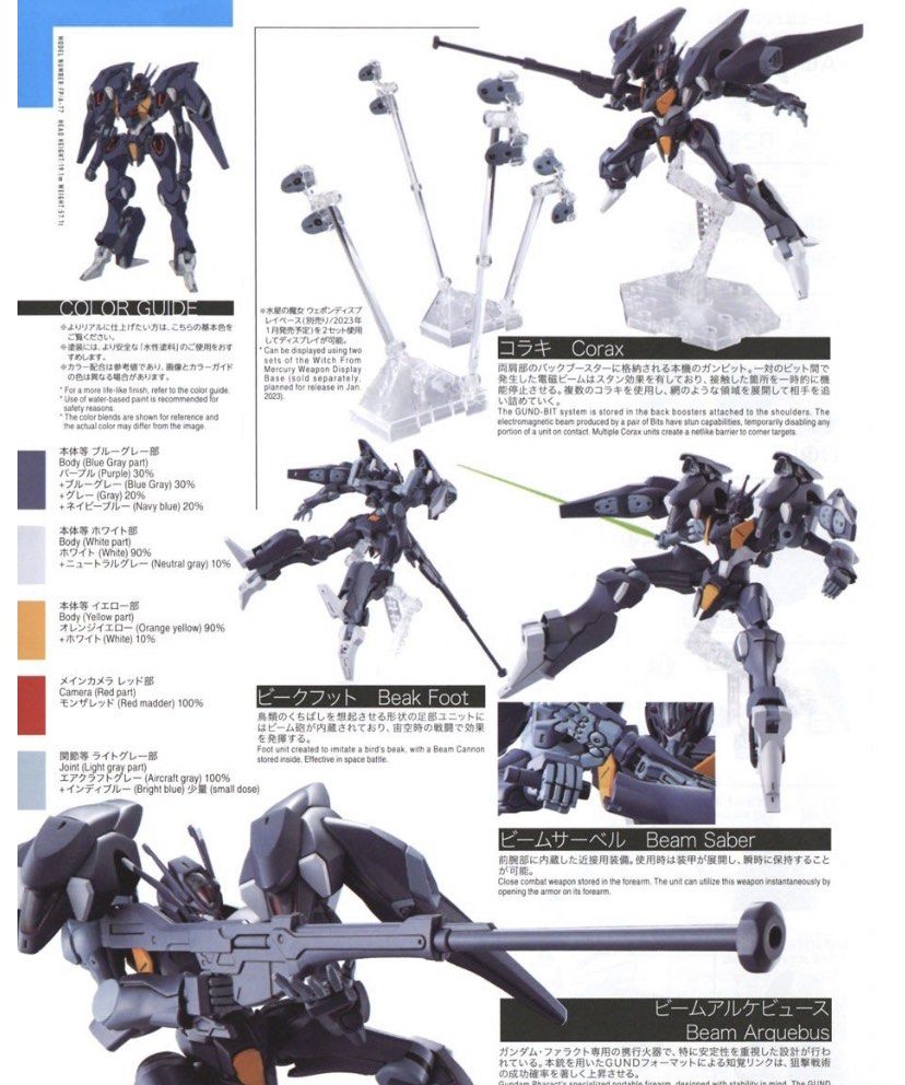 HG Gundam Pharact The Witch From Mercury Mobile Suit Gunpla, Hobbies ...