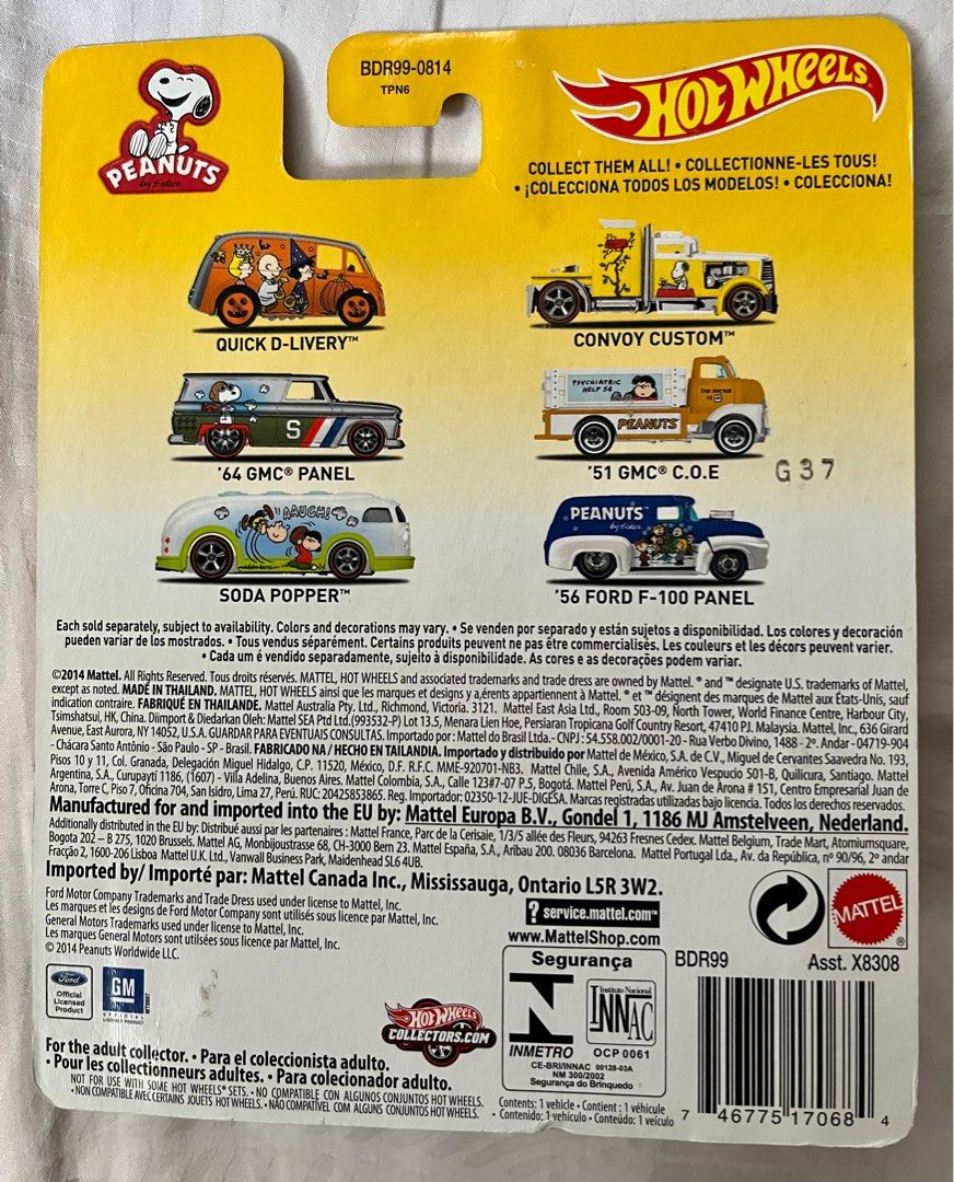 Hot Wheels Peanuts - Convoy Custom (Snoopy), Hobbies & Toys, Toys ...